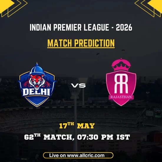 DC vs RR Today Match Prediction: Win Probability & Toss Winner